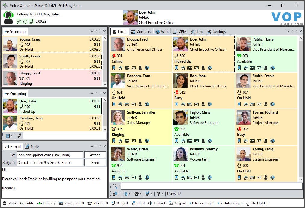 Voice Operator Panel - Media